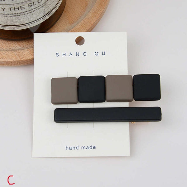 Geometric Alligator Clip Barrette 2 Pack - Magnolia Mountain Jewelry