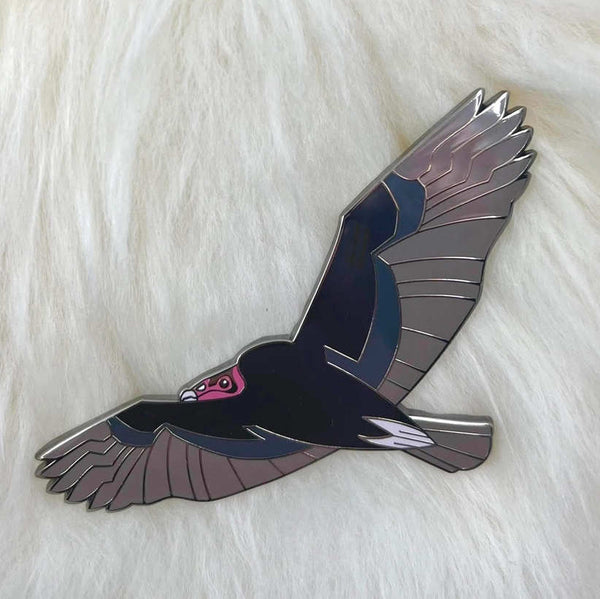 Turkey Vulture Enamel Pin - Magnolia Mountain Jewelry