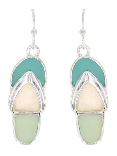 Sea Glass Flip Flop Earrings - Magnolia Mountain Jewelry