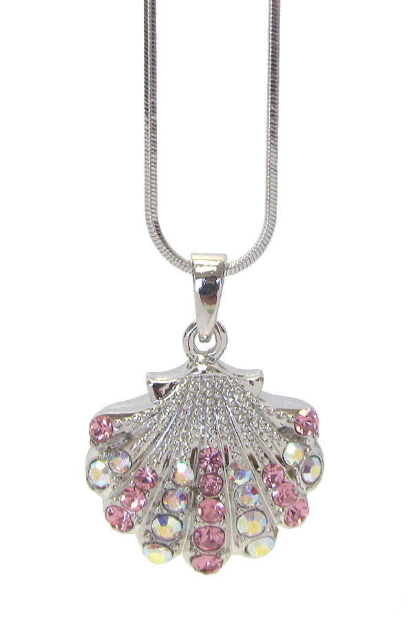 Sparkling Shell Necklace - Magnolia Mountain Jewelry