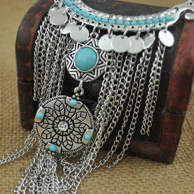 Boho Turquoise Necklace - Magnolia Mountain Jewelry