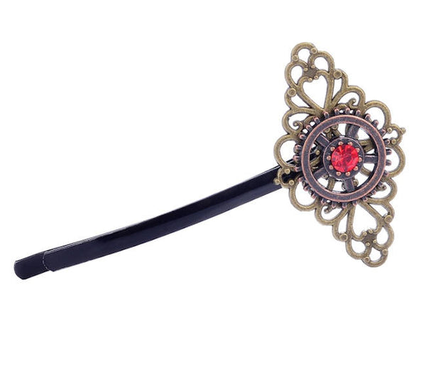 Steampunk Gear Hair Pin - Magnolia Mountain Jewelry